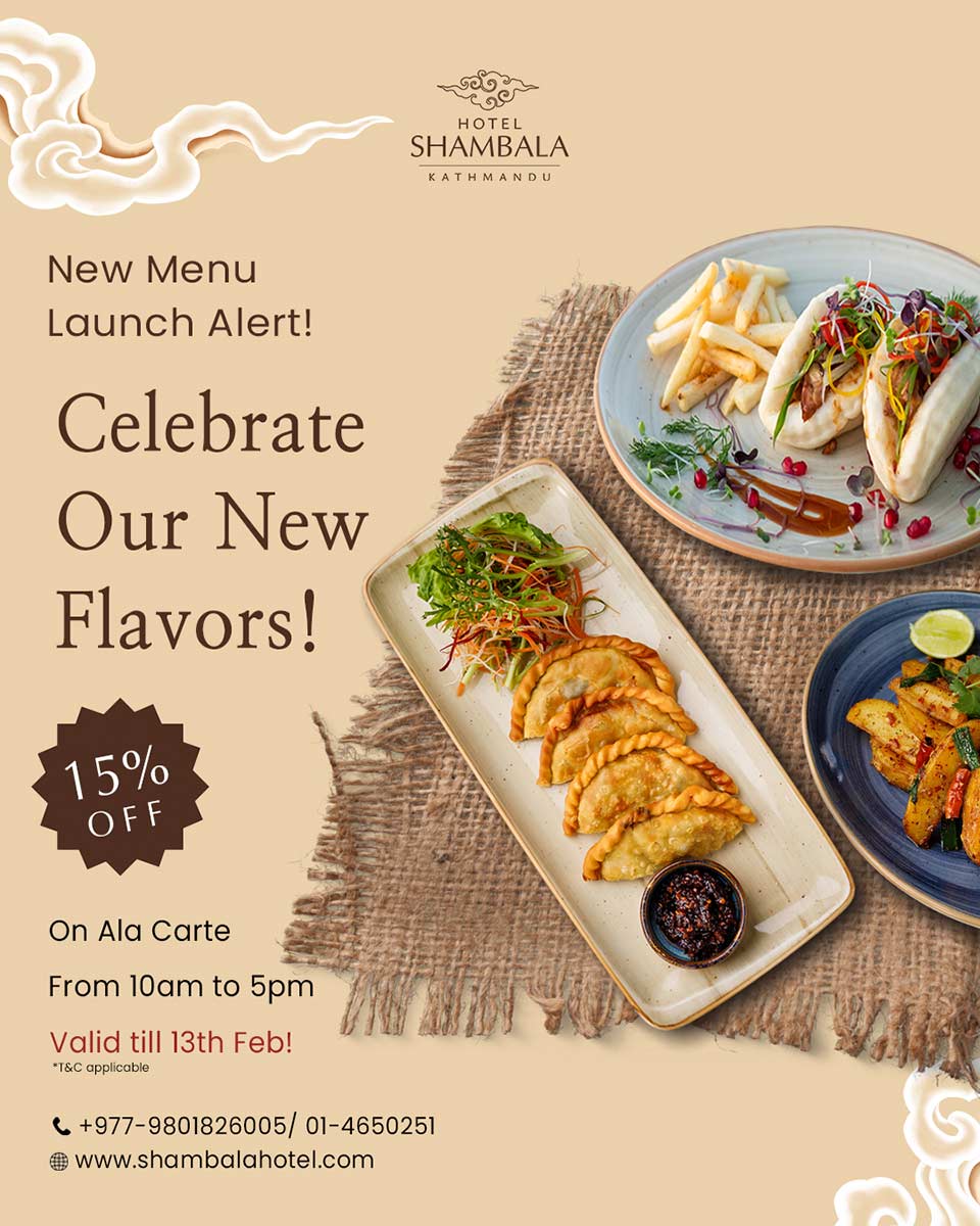 New Menu Launch Alert - Hotel Shambala